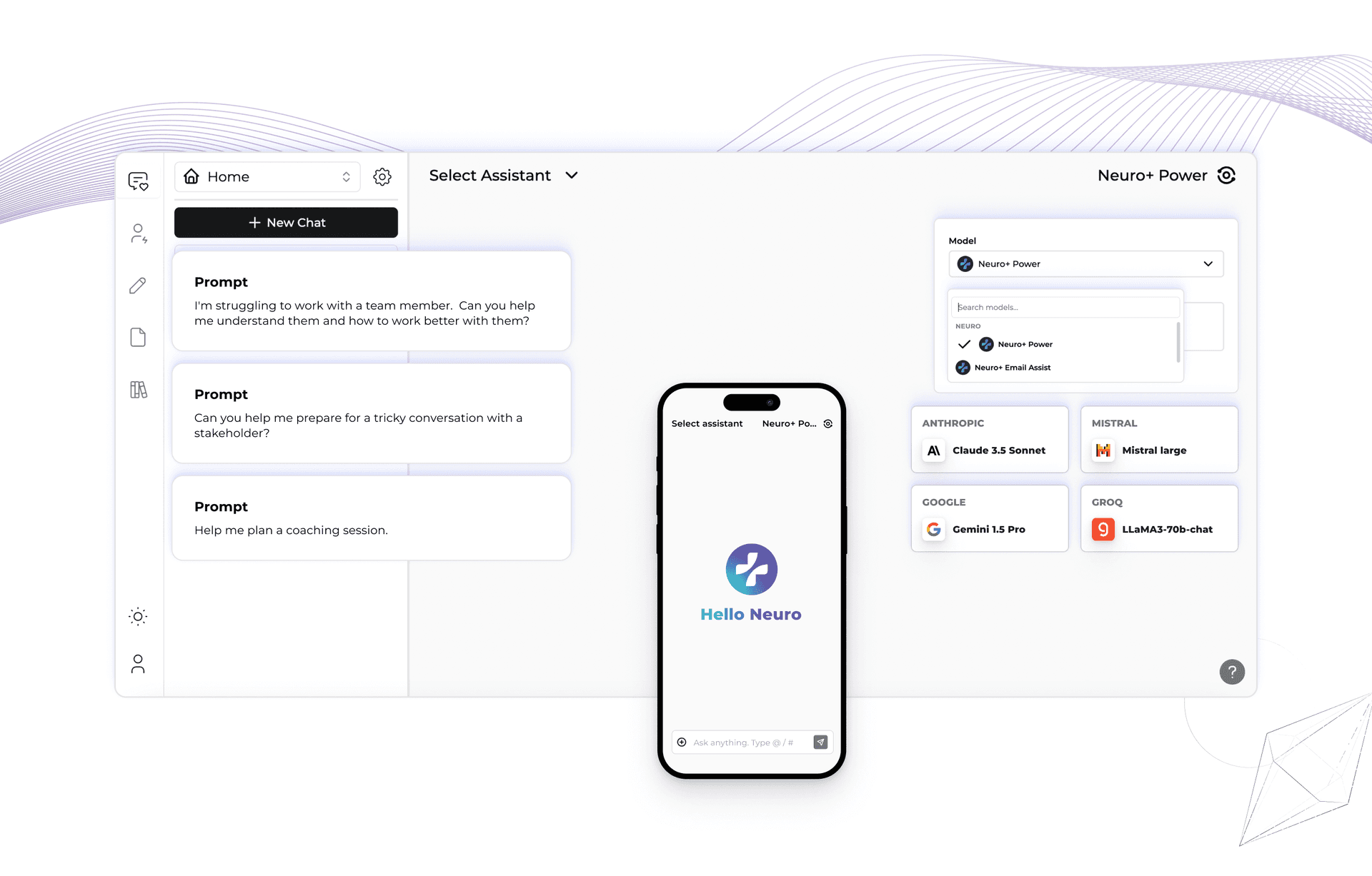 Neuro+ - Powerful AI infused with the NeuroPower™ framework.